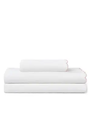 PERI HOME Scallop Cotton Sheet Set - Pink