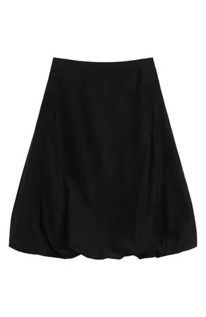 MM BY MAX MARA Emery Bubble Hem Midi Skirt - Black