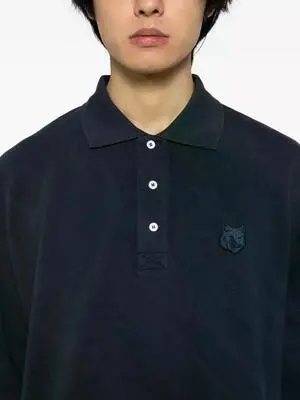 Maison Kitsuné Bold Fox-head Patch Polo Shirt - Blue