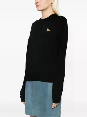 Maison Kitsuné Embroidered-logo Jumper - Black