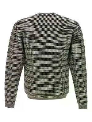 Emporio Armani Optical-pattern Crew-neck Sweater
