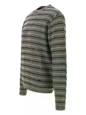 Emporio Armani Optical-pattern Crew-neck Sweater