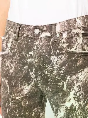 PURPLE BRAND Marble-print Skinny Jeans