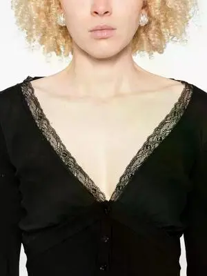 Blumarine Lace-trimmed Cardigan