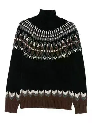 DONDUP Fair Isle Turtleneck Sweater