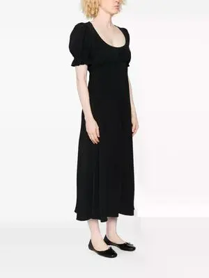 Chloé Puff-sleeve Button-front Midi Dress