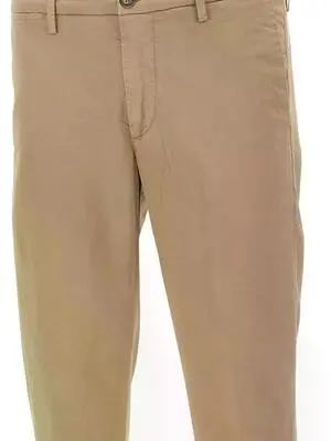 RE-HASH Turn-up Cotton Trousers - Brown