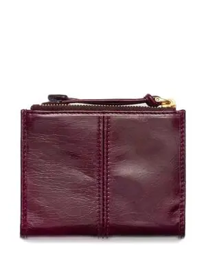 Prada Small Zip-pocket Leather Wallet - Red