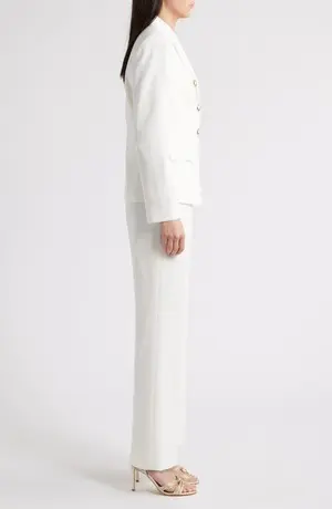 TAHARI ASL Double-breasted Tailored Jacket - Ivory