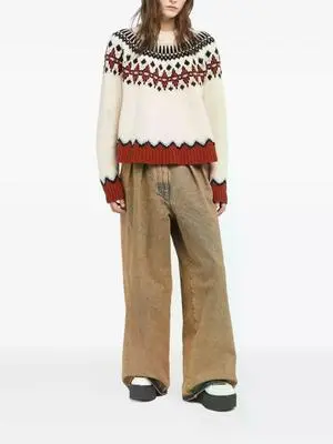 Alanui Fair Isle Patterned Wool Sweater