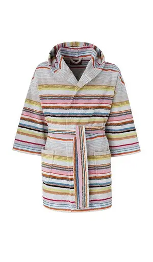 Missoni Moonshadow Hooded Bathrobe In White - N,a