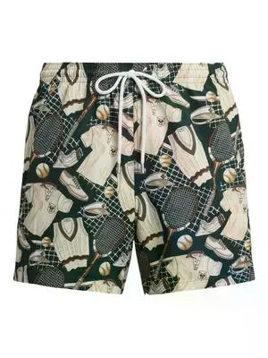 Ralph Lauren Purple Label Printed Swim Shorts - Green