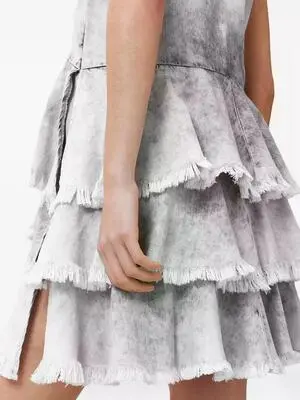 ALLSAINTS Cavarly Frayed Tiered Mini Dress