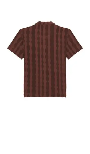 Oas Totem Polo Terry Shirt In Red - Brown
