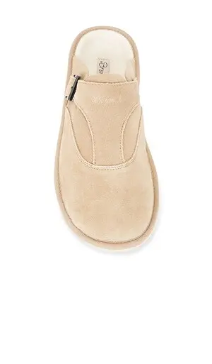 BRUNCH Amour Suede Buckled Slip-on Slides - Sandstone