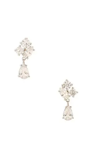 Shashi Camille Drop Earrings - Silver