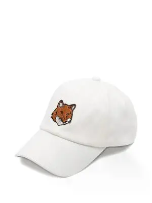 Maison Kitsuné Embroidered-logo Patch Cap - White