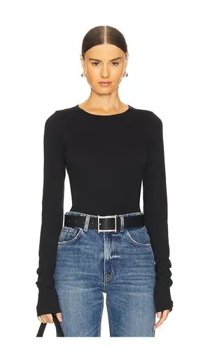 Eterne Long Sleeve Baby Tee - Black