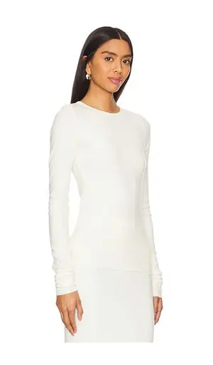 Eterne Long Sleeve Fitted Top - Cream