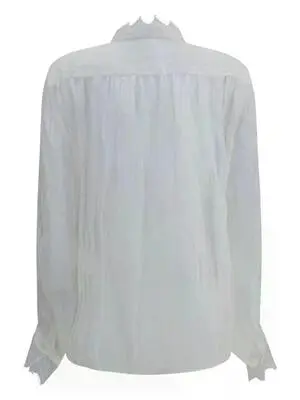 Chloé Lace-trimmed Pleated Shirt