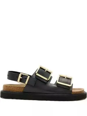 Allsaints Gold Tone Sandals For Women