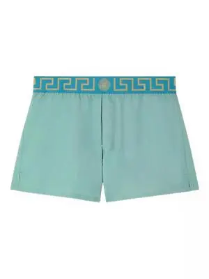 Versace Greca-Border Swim Trunks Green