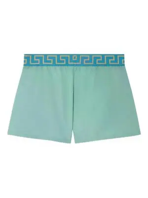 Versace Greca-border Swim Trunks - Green