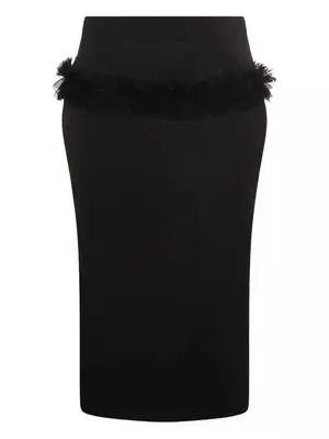 Alexander McQueen Button-front Ruffled Midi Skirt