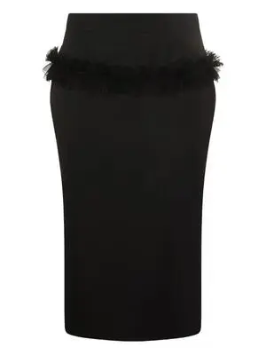 Alexander McQueen Button-front Ruffled Midi Skirt