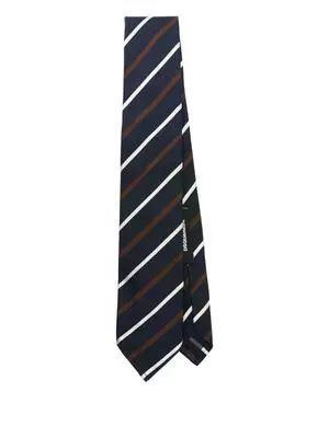 Dsquared2 Striped Silk Necktie - Blue