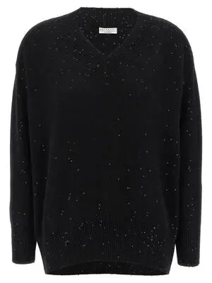 Brunello Cucinelli Brunello Cucinelli Sequin Sweater - Black