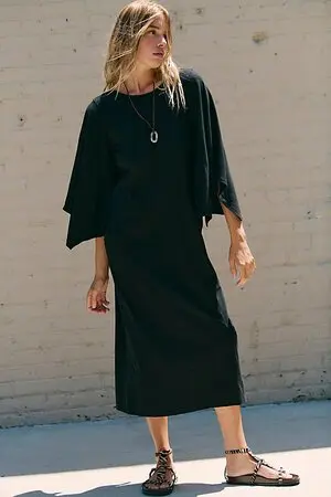 Free People Briar Midi Dress - Black
