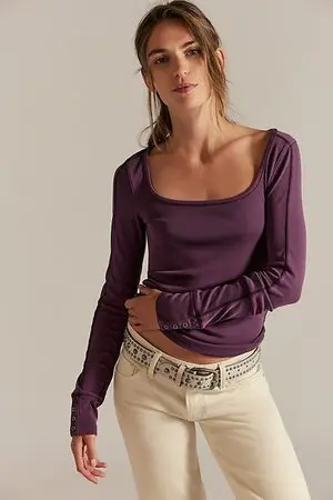 Women's Purple Long Sleeve Shirts