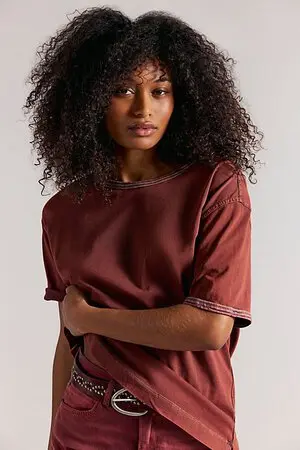 Free People We The Free Bad Habit Tee - Paprika Combo