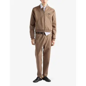 Prada Technical Fleece Cotton-jersey Jogging Bottoms - Brown