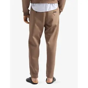 Prada Technical Fleece Cotton-jersey Jogging Bottoms - Brown