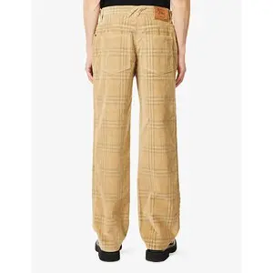 Burberry Checked Corduroy Cotton Trousers