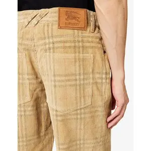 Burberry Checked Corduroy Cotton Trousers