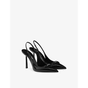 Prada Brushed Leather Slingback Pumps