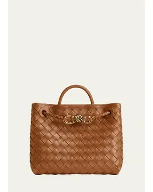 Bottega Veneta Small Andiamo Leather Top-Handle Bag Basalt