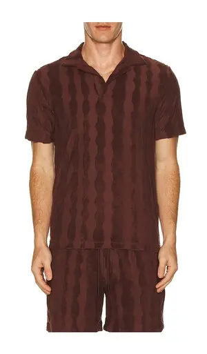 Oas Totem Polo Terry Shirt In . Also - Red