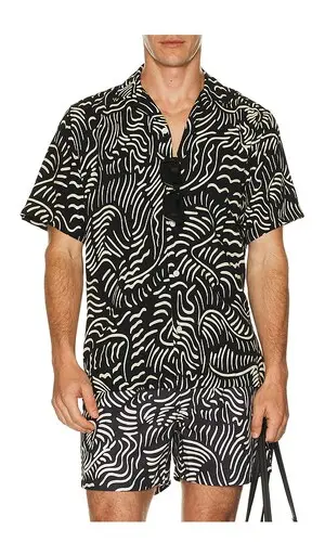 Oas Tar Lorenzo Viscose Shirt In . Also - Black