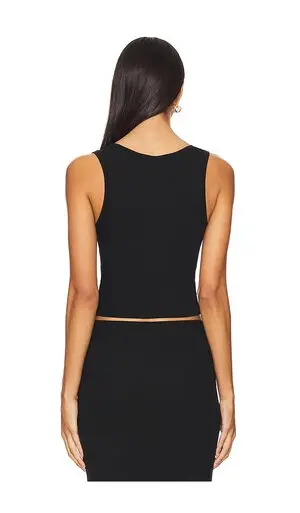 Eterne Square Neck Ribbed Knit Tank Top
