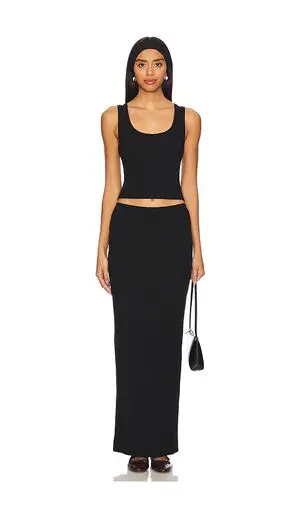 Eterne Square Neck Ribbed Knit Tank Top