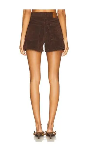 Free People X We The Free Faux Suede High-waisted Shorts - Brown