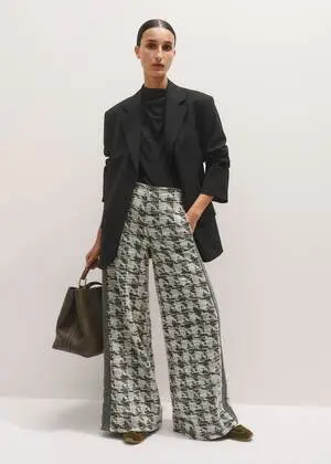 ME+EM Travel Tweed Wide-leg Trousers