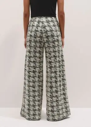 ME+EM Travel Tweed Wide-leg Trousers