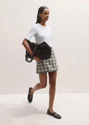 ME+EM Travel Tweed Mini Skirt