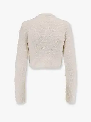SELF-PORTRAIT Cotton-blend Cardigan With Rhinestones