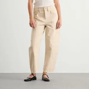Good American Cropped Barrel Pants